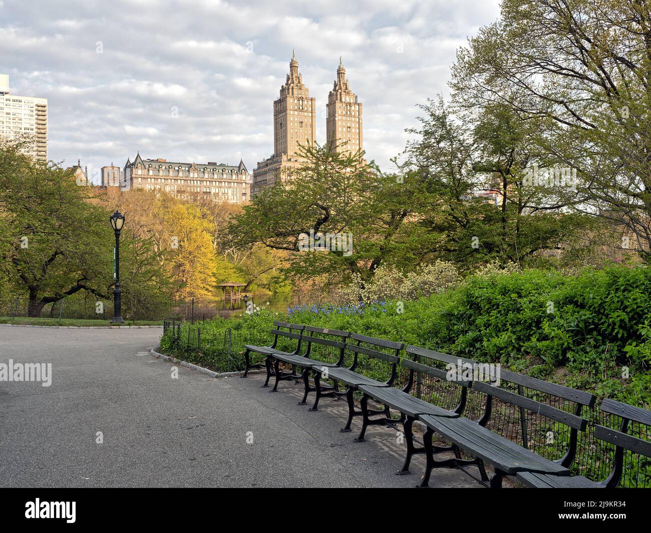 Spring in Central Park, New York City, early in the morning Stock Photo ...