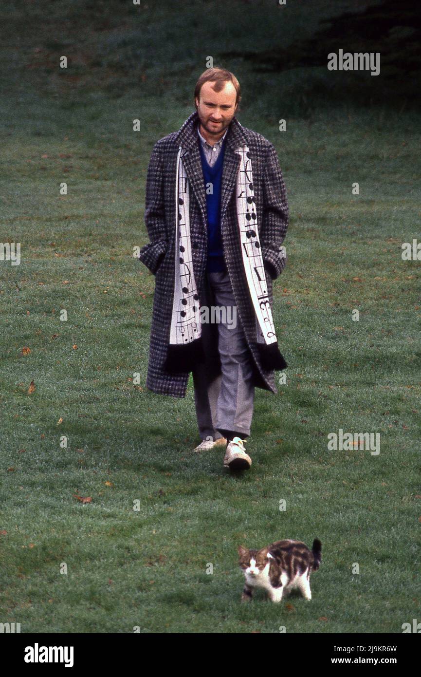Phil Collins at home 1984 Stock Photo - Alamy