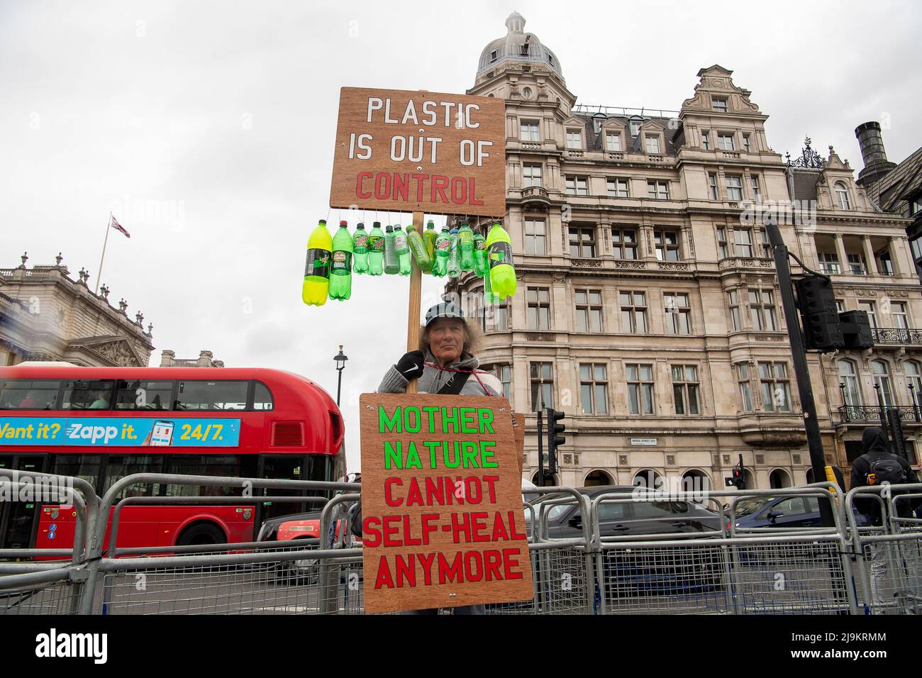 Plastic bottles protester hi-res stock photography and images - Alamy