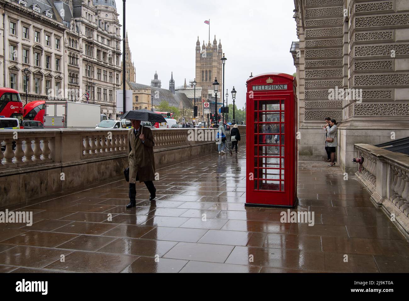 Westminster, London, UK. 11th May, 2022. A rainy dull day in ...