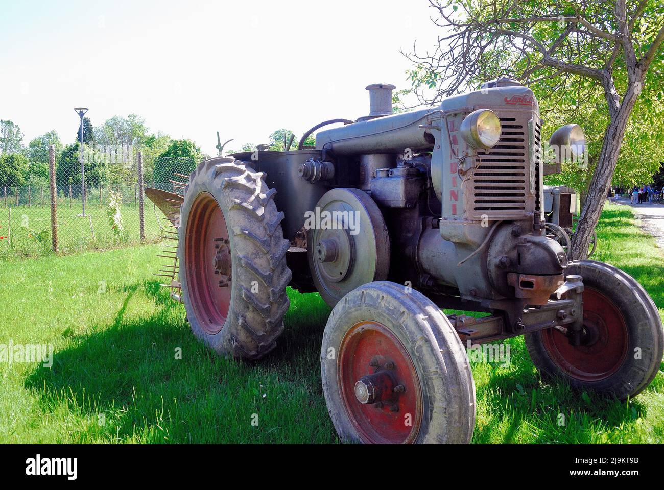 Padua countryside, Italy. An old Landini brand tractor Stock Photo - Alamy