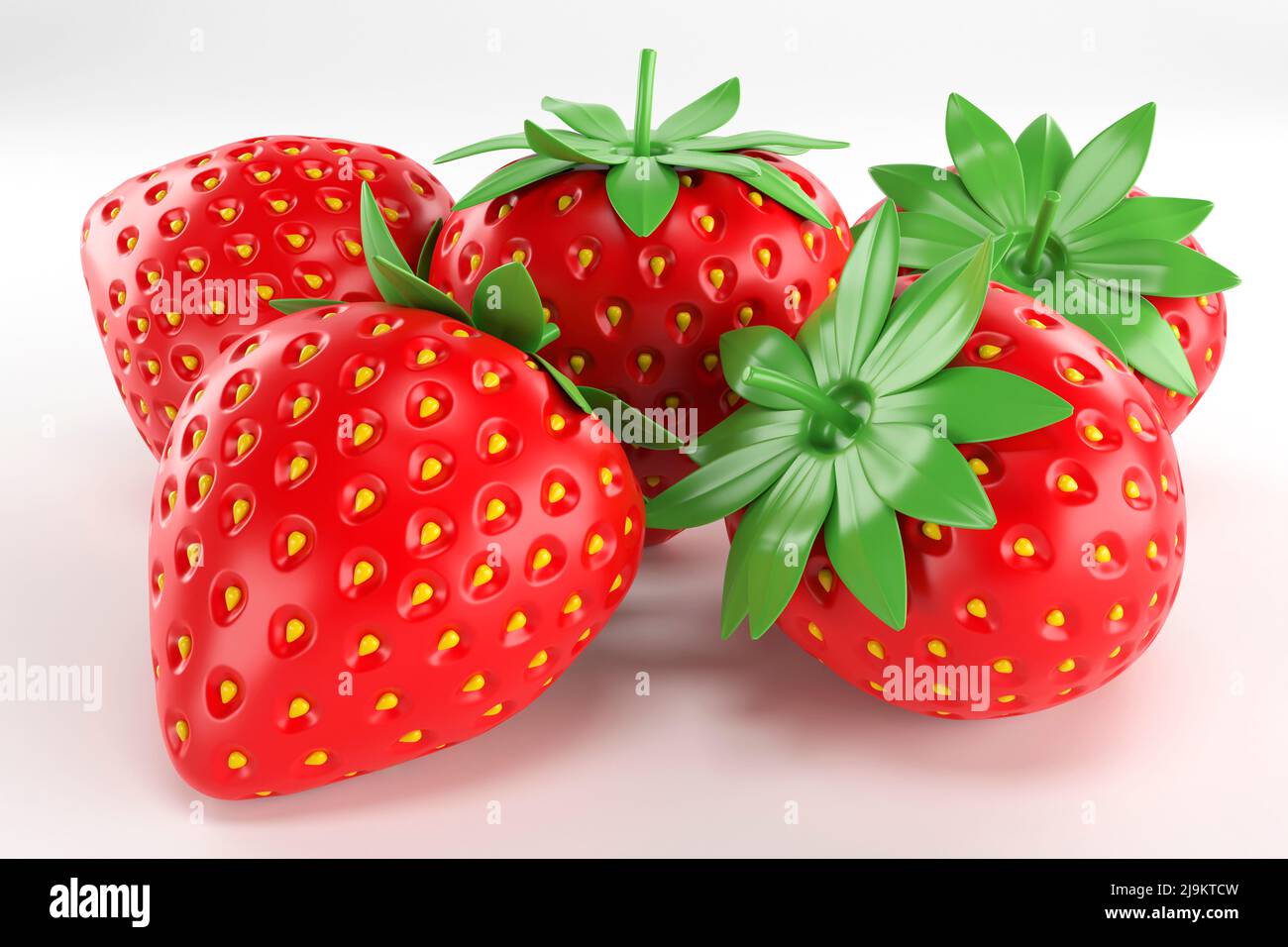 Strawberry isolated. Strawberries isolate. Whole strawberry on white ...