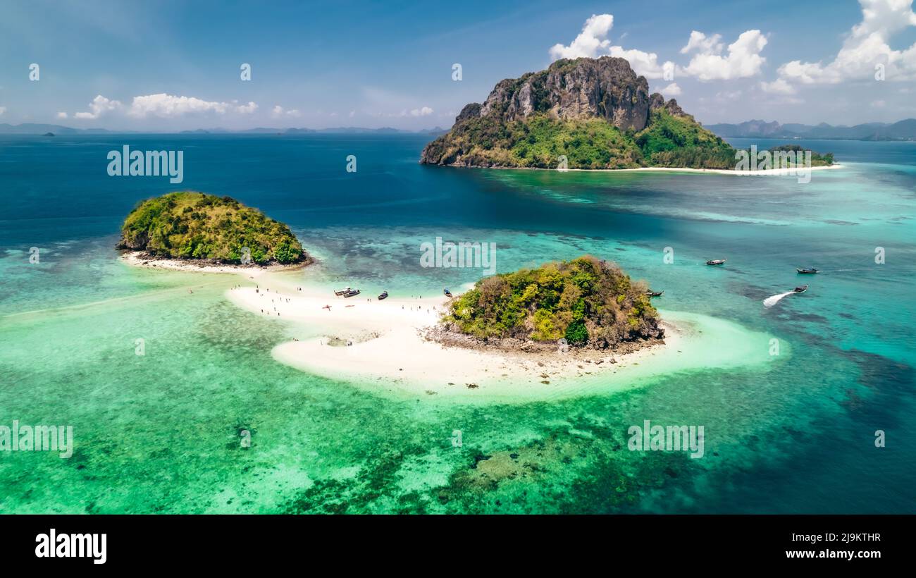 Thale Waek Island in Krabi Thailand with white sand beaches and ...