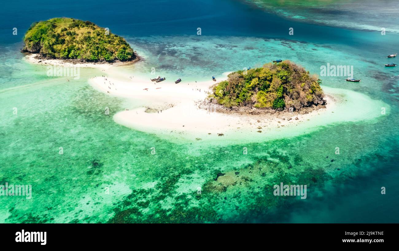 Thale Waek Island in Krabi Thailand with white sand beaches and ...