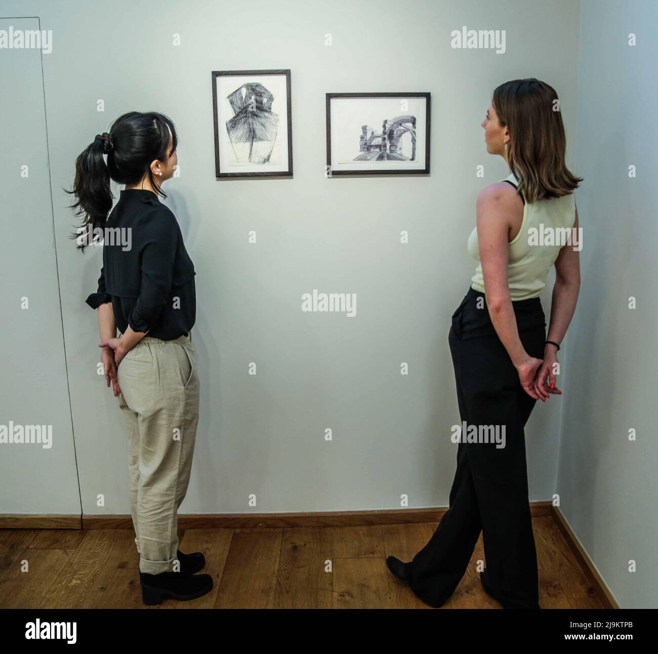 London UK 24 May 2022 (R) Stanley Donwood, After Piranesi (L) Thom ...