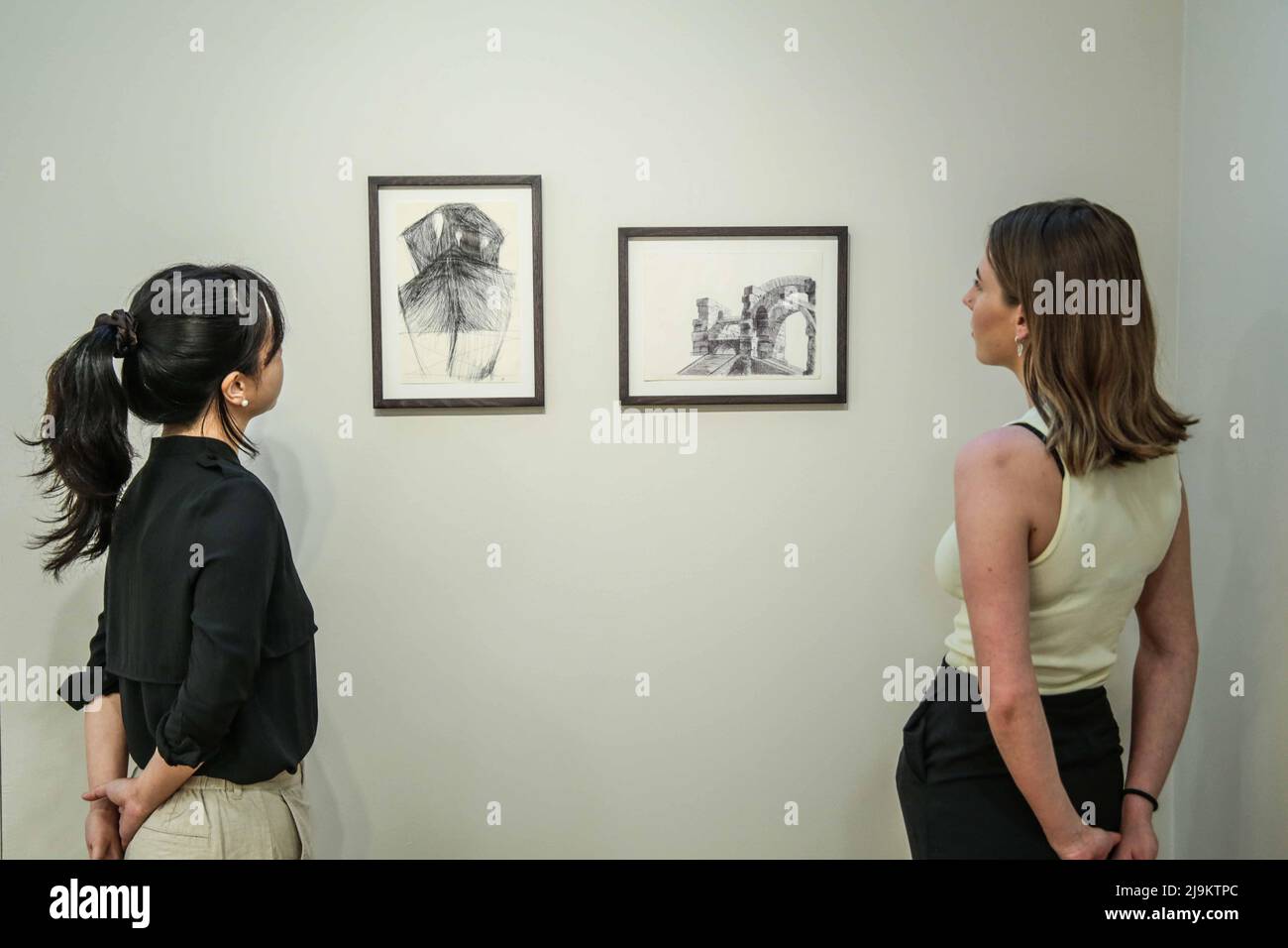 London UK 24 May 2022 (R) Stanley Donwood, After Piranesi (L) Thom ...