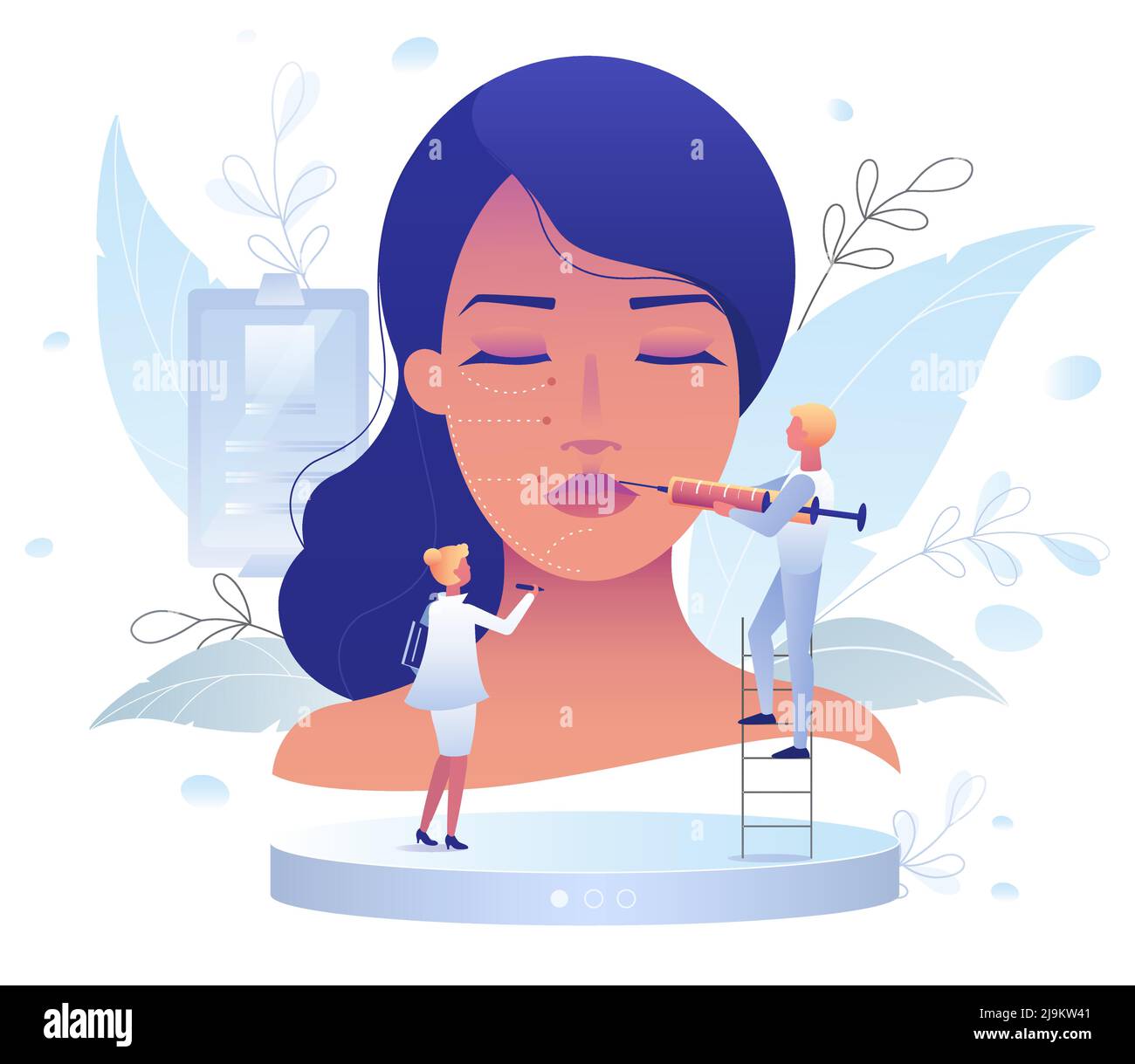 Lip contour Cut Out Stock Images & Pictures - Alamy