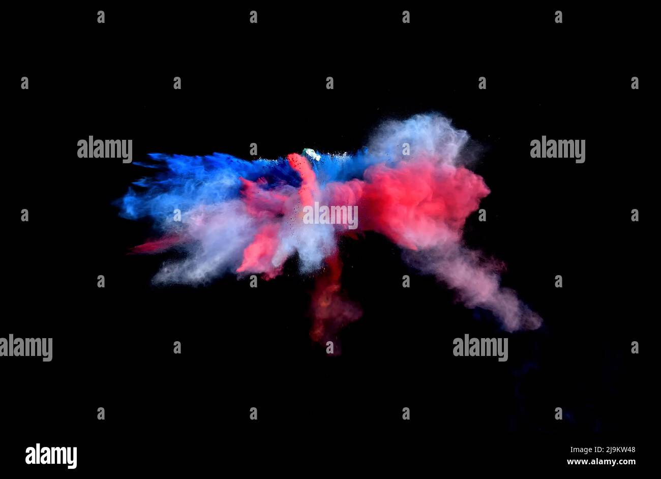 Powder paint explosion red background hi-res stock photography and ...