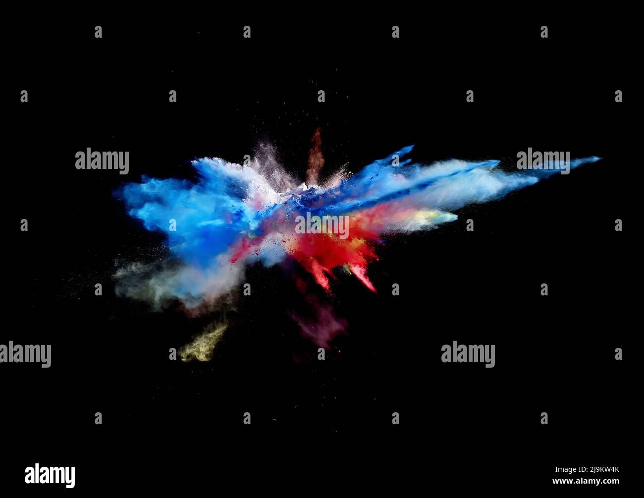 Powder paint explosion red background hi-res stock photography and ...