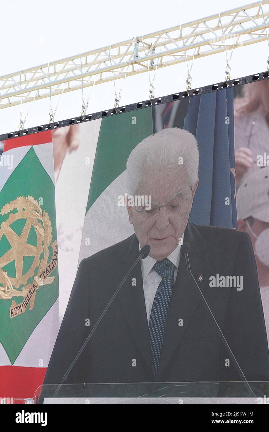 Palermo, Sicily, Italy. 23rd May, 2022. Thirty years ago, the Sicilian ...