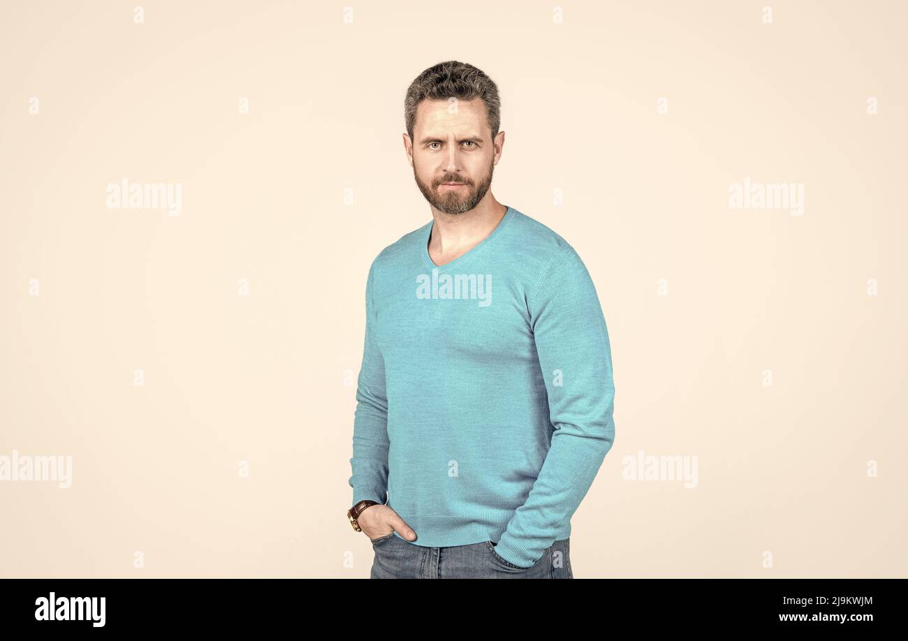 mens beauty style. male casual fashion. unshaven guy with bristle and ...