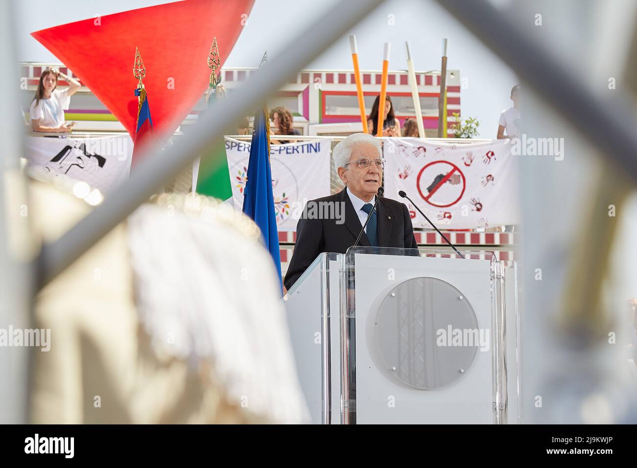 Palermo, Sicily, Italy. 23rd May, 2022. Thirty years ago, the Sicilian ...