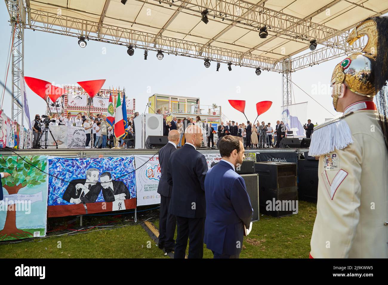 Palermo, Sicily, Italy. 23rd May, 2022. Thirty years ago, the Sicilian ...
