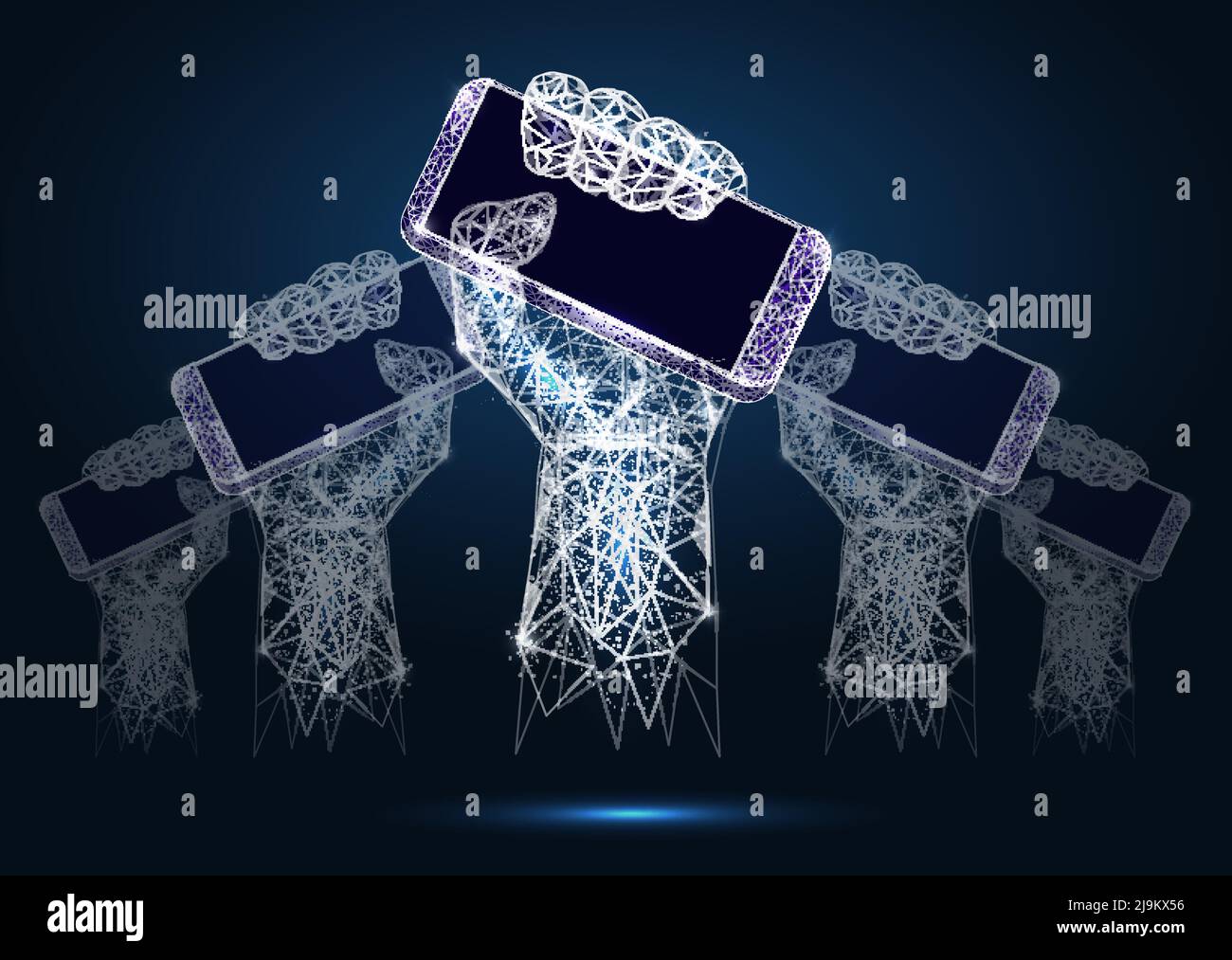 Online cyber protest and digital revolution vector Stock Vector Image ...