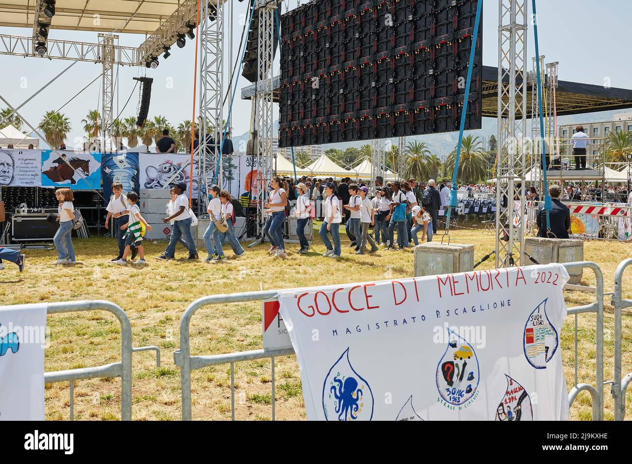 Palermo, Sicily, Italy. 23rd May, 2022. Thirty years ago, the Sicilian ...