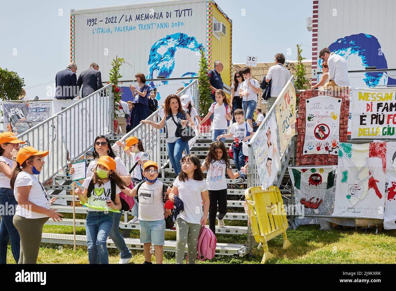 Palermo, Sicily, Italy. 23rd May, 2022. Thirty years ago, the Sicilian ...