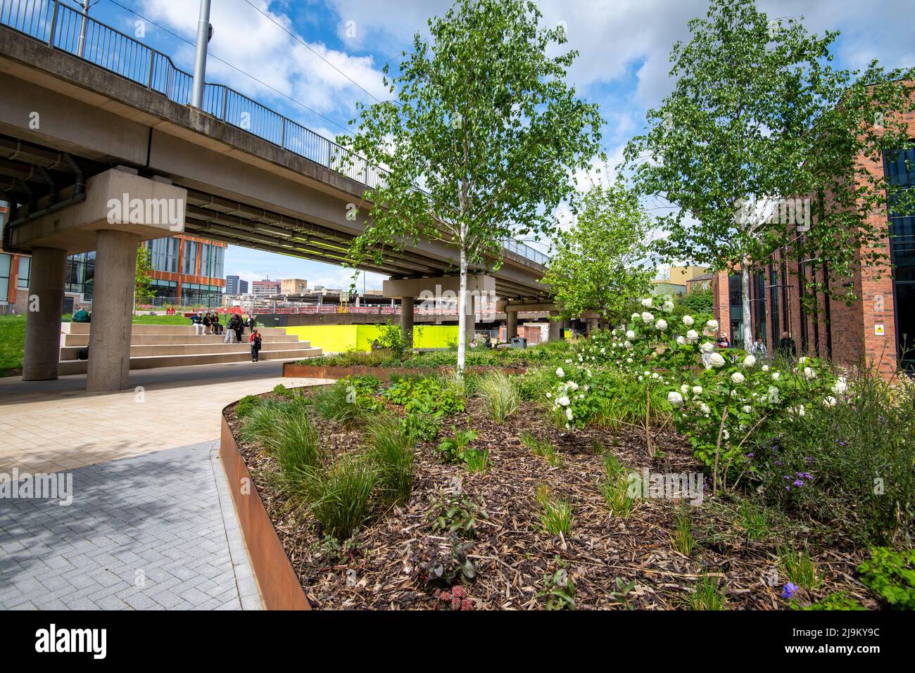 New green space and public realm at the Nottingham College City Hub in ...