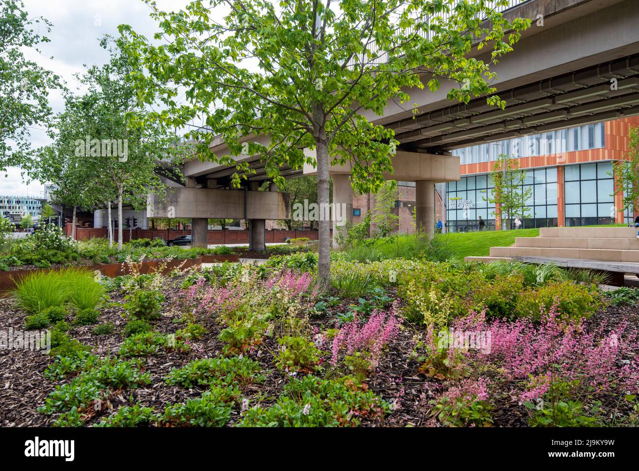 New green space and public realm at the Nottingham College City Hub in ...