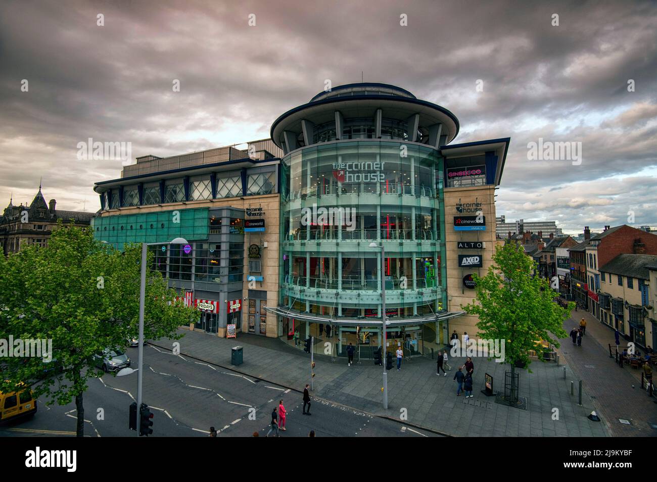 View of the Cornerhouse from the top of the Concert Hall in Nottingham ...