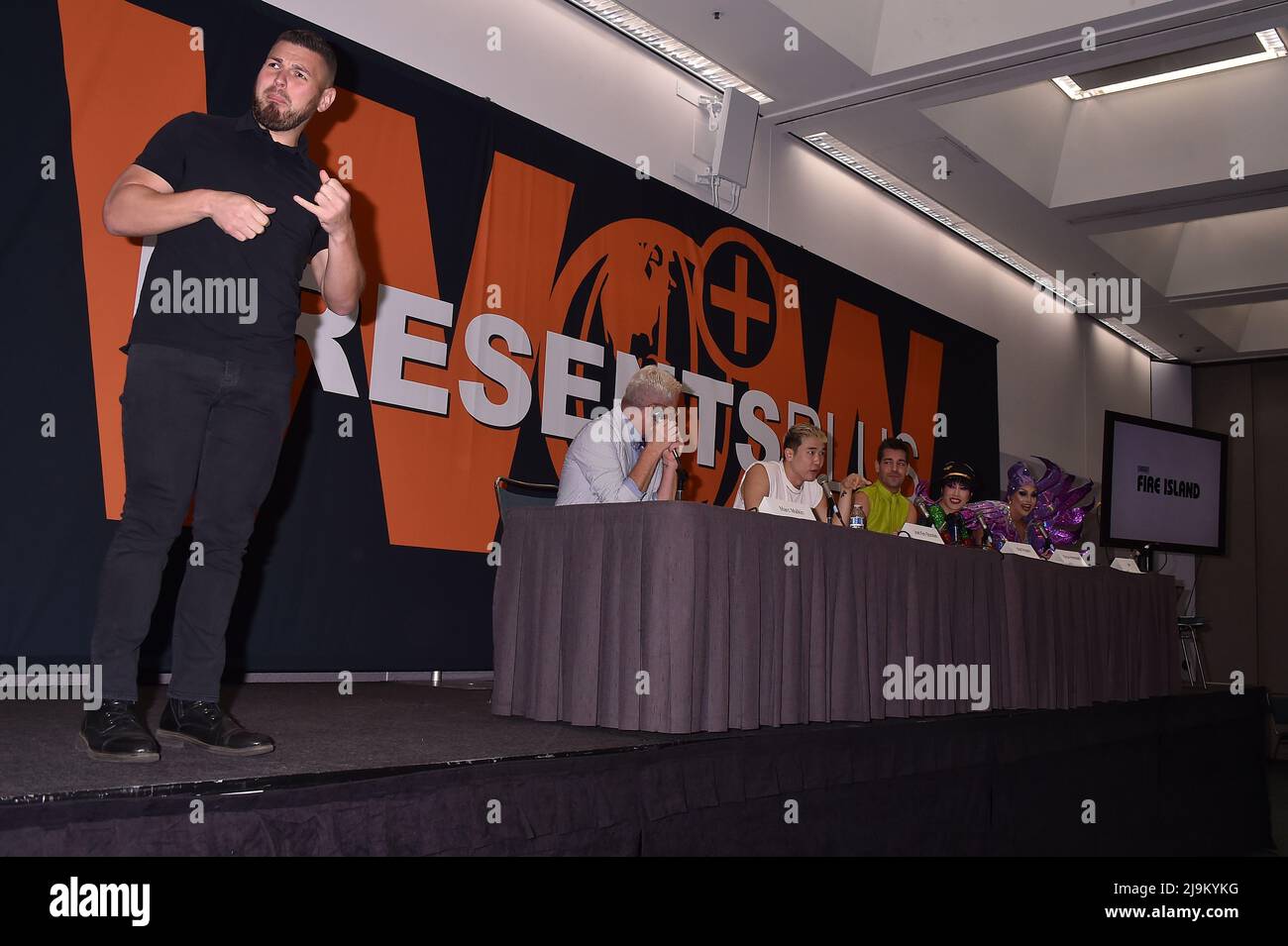 Fire Island panel during the 2022 Rupaul DragCon, Day 2, held at the LA ...