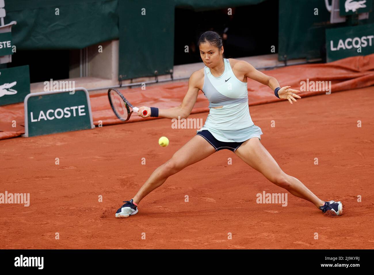 Paris, France, May 23 2022, EMMA RADUCANU (GBR) in action during during ...