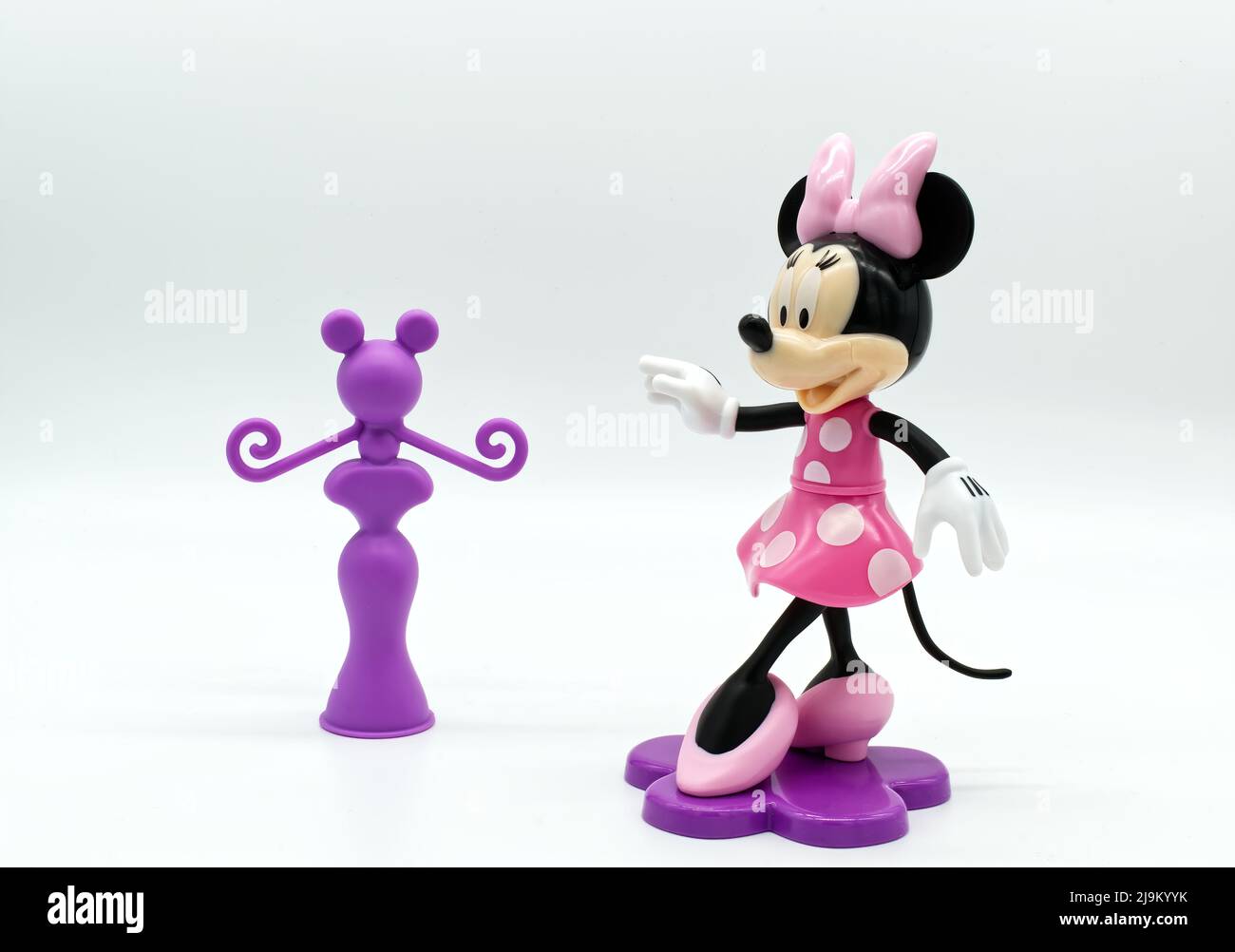 Bologna - Italy - April 19, 2022: Minnie Mouse action figure display on ...