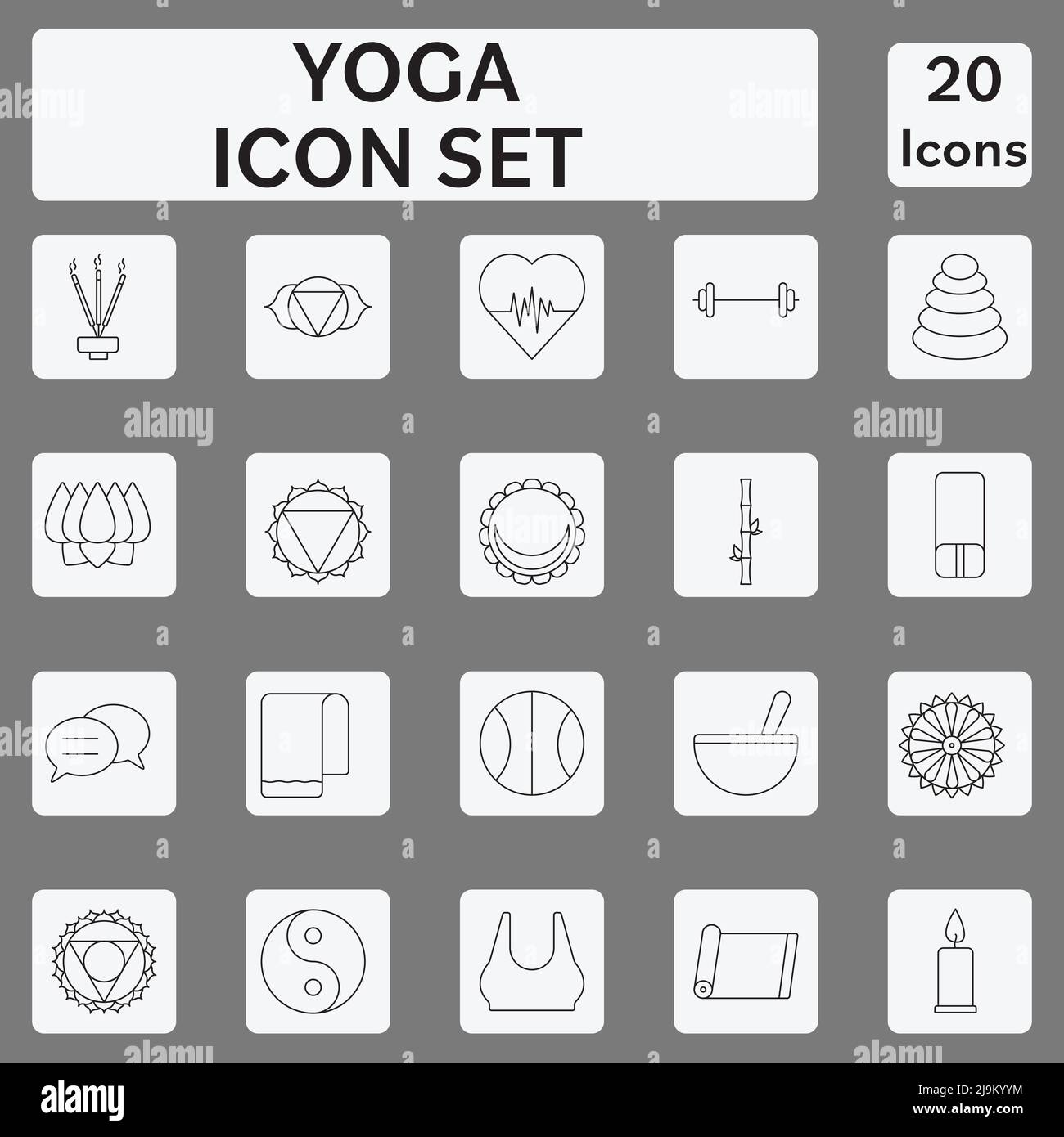 Yoga mat thin line hi-res stock photography and images - Alamy