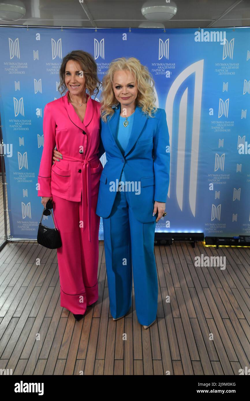 Moscow. Presentation of musical academy of Larisa Dolina. Singers Yulia ...