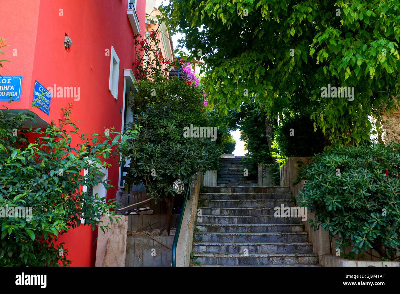 Mets, The Elegant Neighborhood in Athens Stock Photo - Alamy