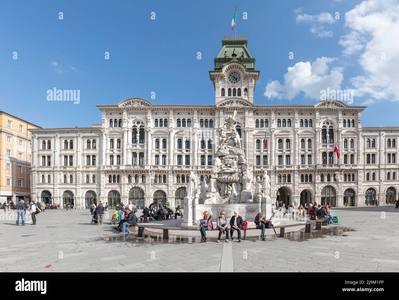 Town Hall or Palazzo del Municipio di Trieste, in Piazza Unita d'Italia ...