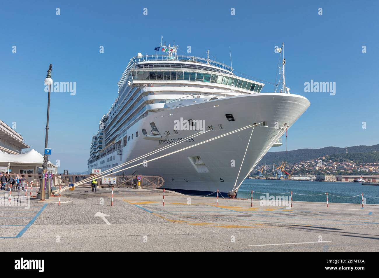 Costa Luminosa cruise ship moored at the cruise terminal in Trieste ...