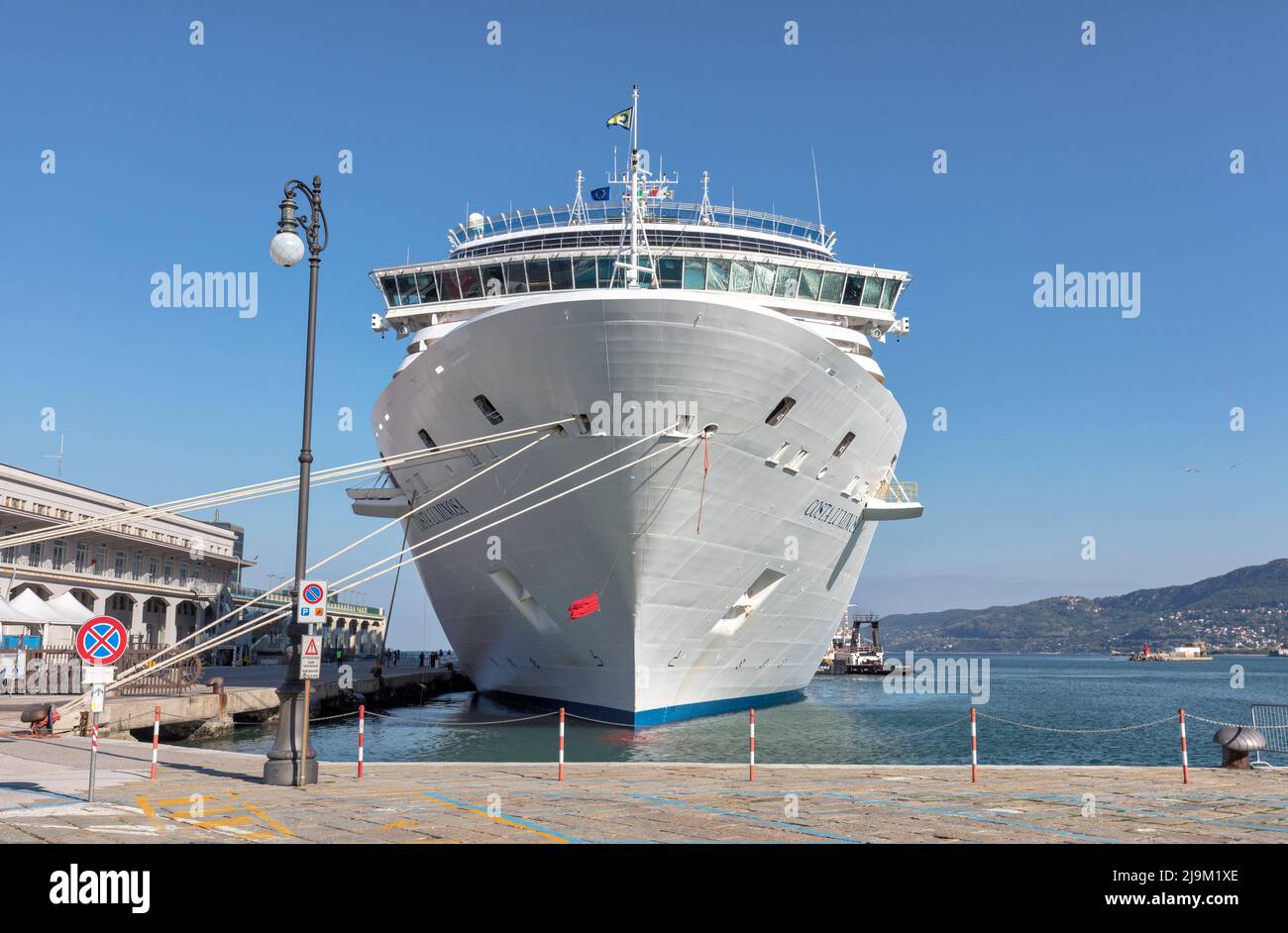 Costa Luminosa cruise ship moored at the cruise terminal in Trieste ...