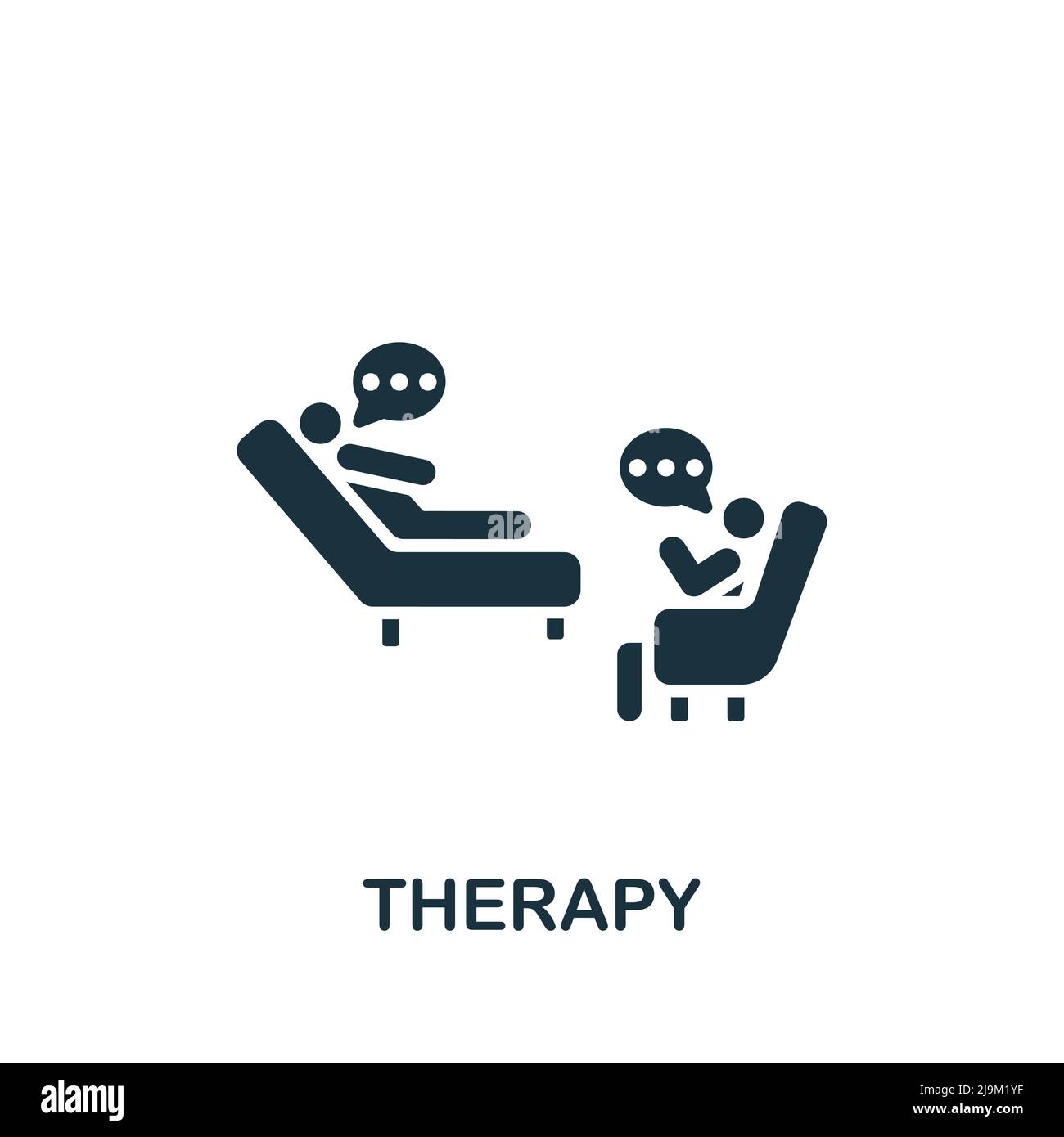 Therapy icon. Monochrome simple Psychology icon for templates, web ...