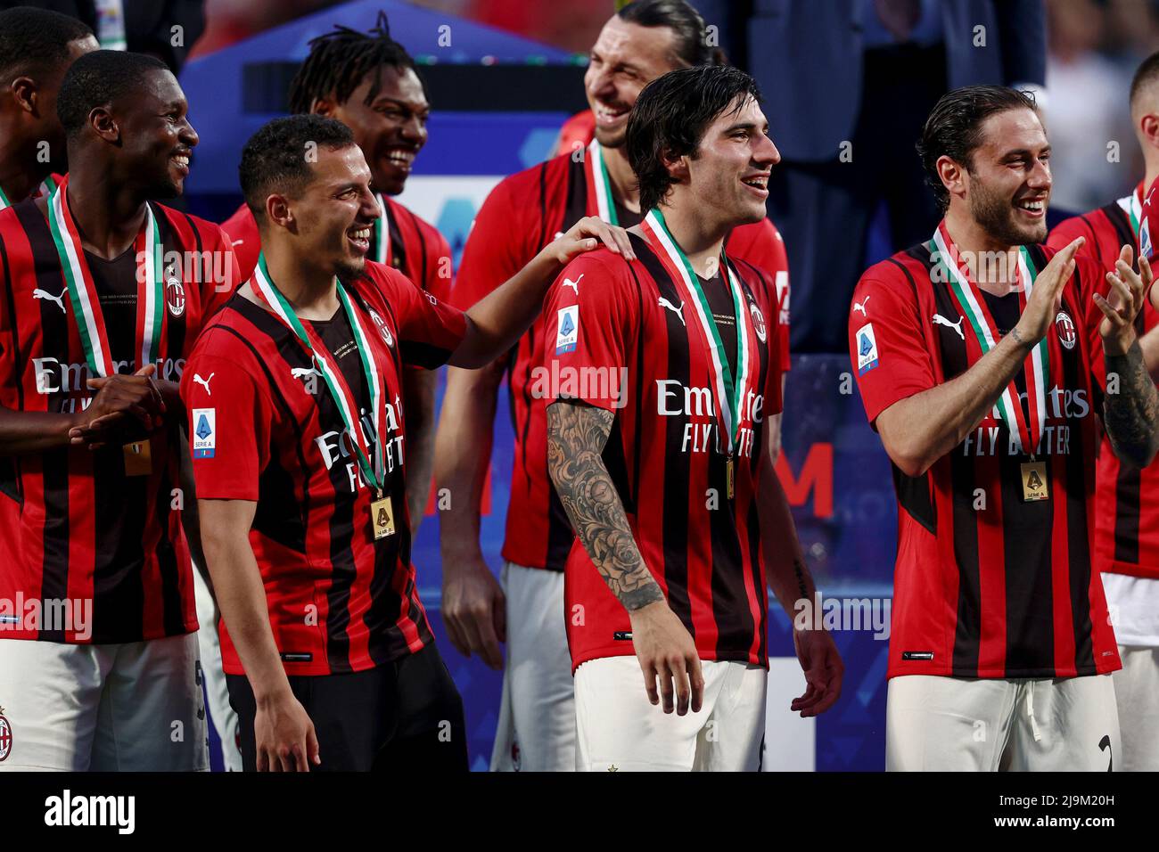 MAPEI Stadium, Reggio Emilia, Italy, May 22, 2022, Ismael Bennacer (AC ...