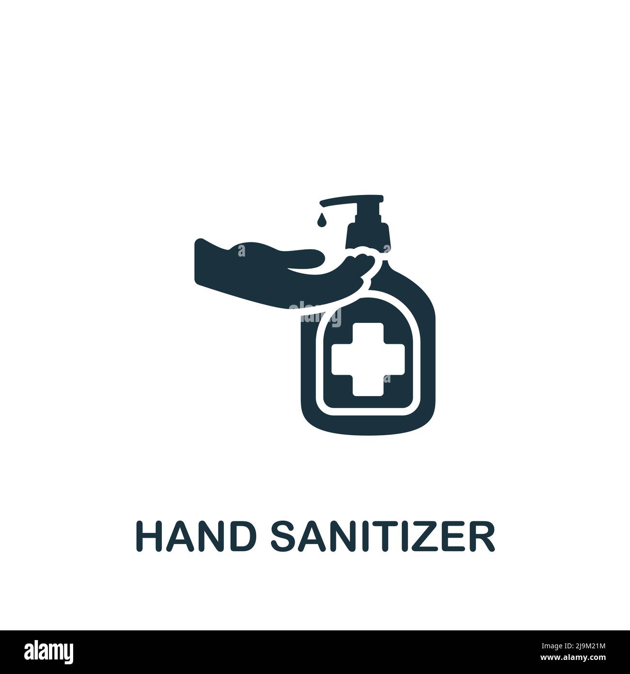 Hand Sanitizer icon. Monochrome simple Quarantine icon for templates ...