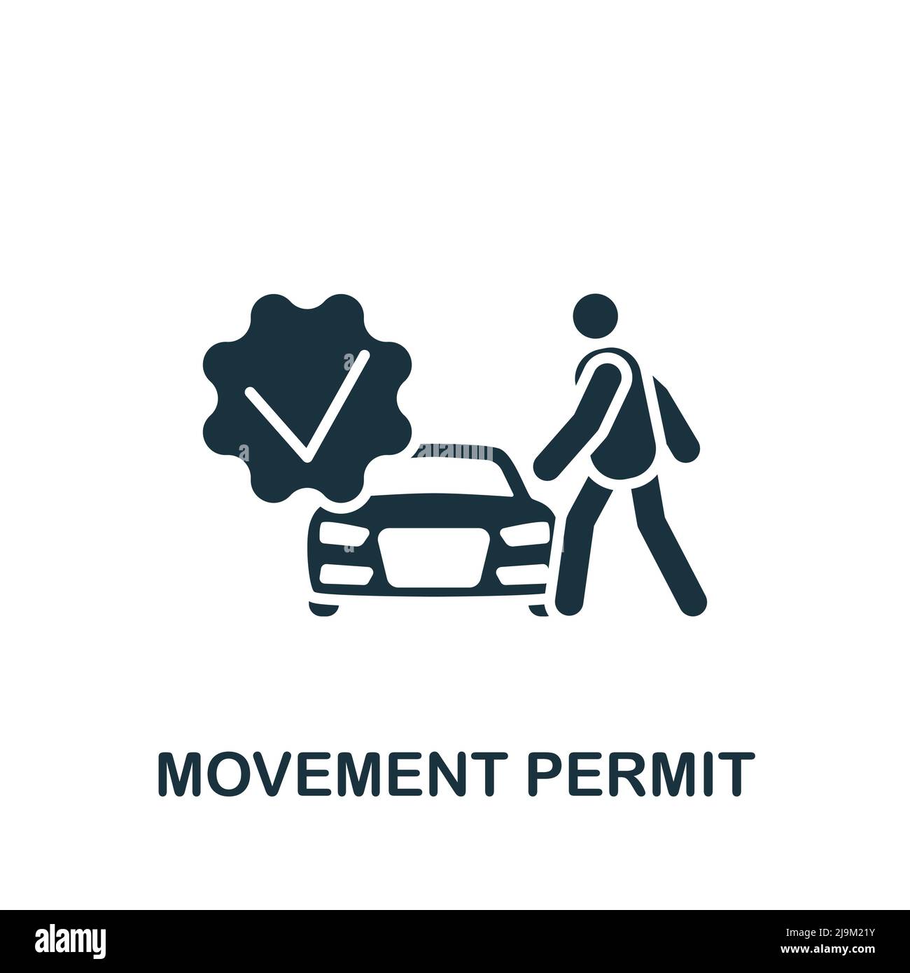 Movement Permit icon. Monochrome simple Quarantine icon for templates ...