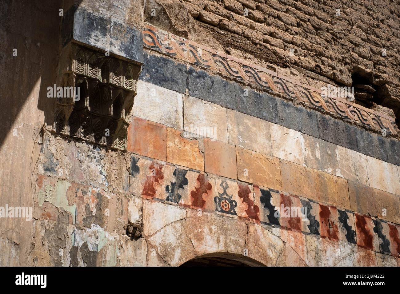 old building decoration in oriental house ruin - historic interior ...