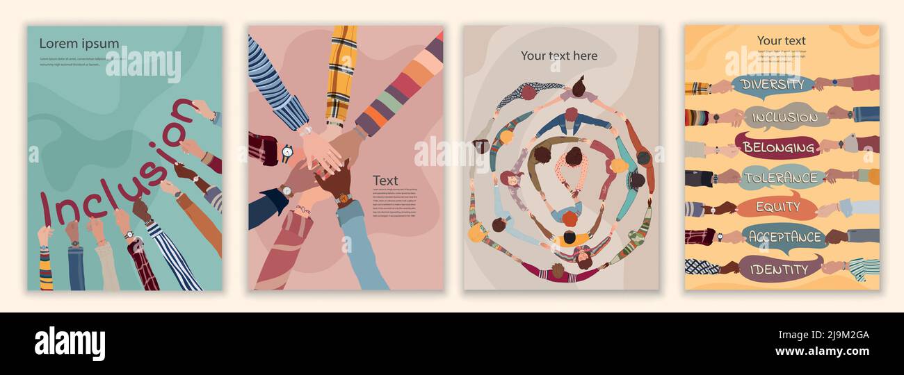 Diversity inclusion and equality concept. People of diverse cultures ...