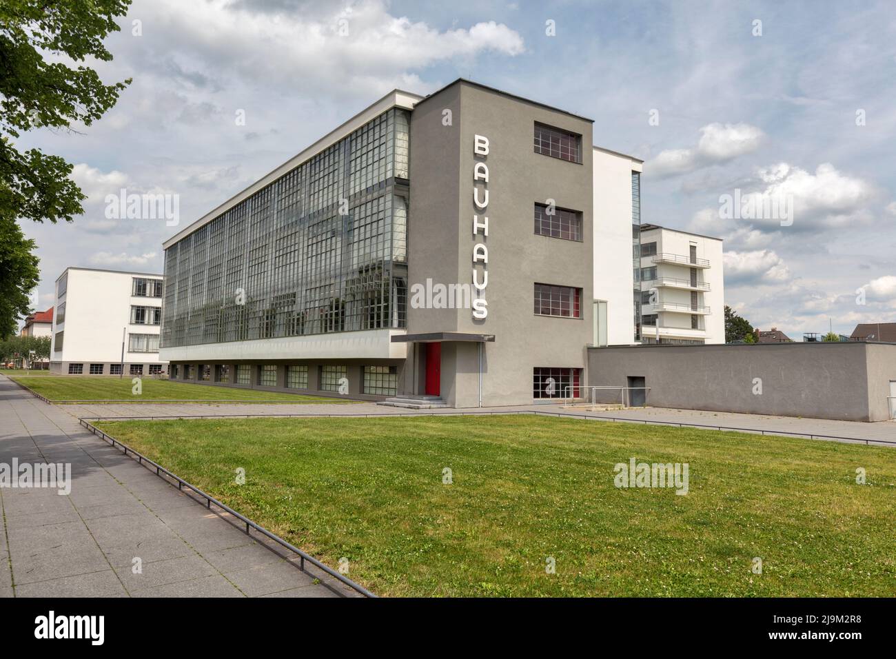 Modernist Buildings in the Bauhaus campus in Dessau, Saxony-Anhalt ...