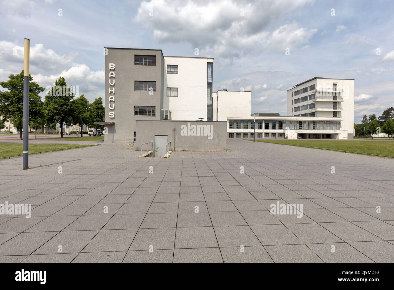 Modernist Buildings in the Bauhaus campus in Dessau, Saxony-Anhalt ...