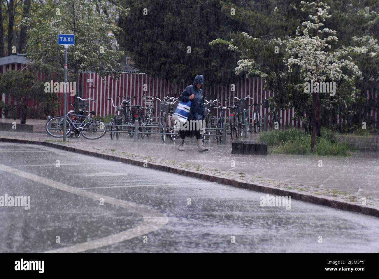 Copenhagen/Denmark/24 May 2022/Rainy weather day in danish capital ...