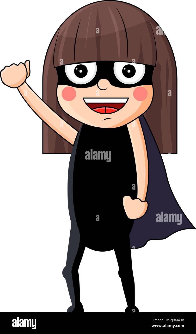 Superhero girl avatar in mask vector illustration Stock Vector Image ...