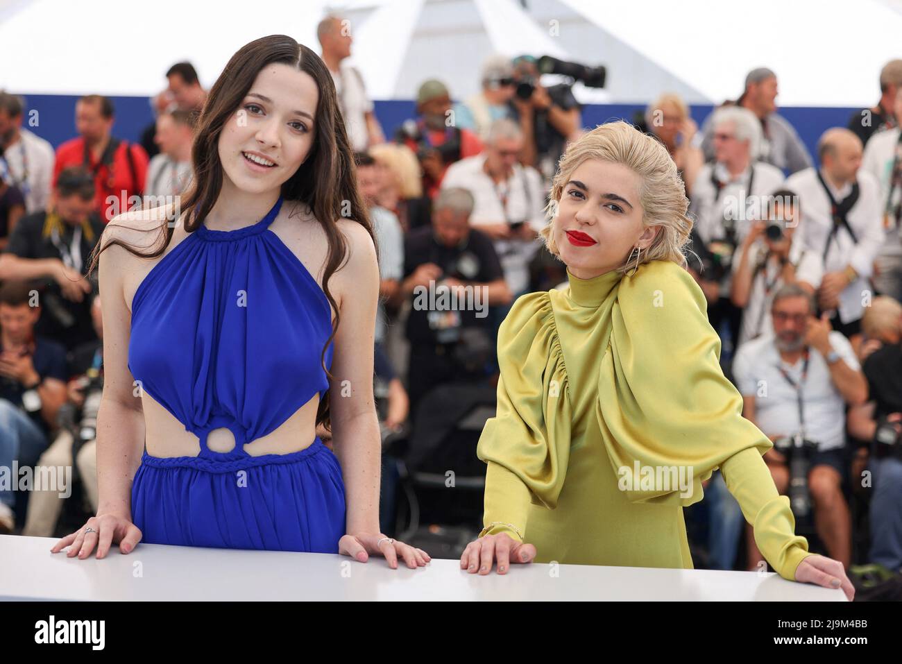 Mara Vicol, Mara Bugarin attend the photocall for "Metronom" during the ...