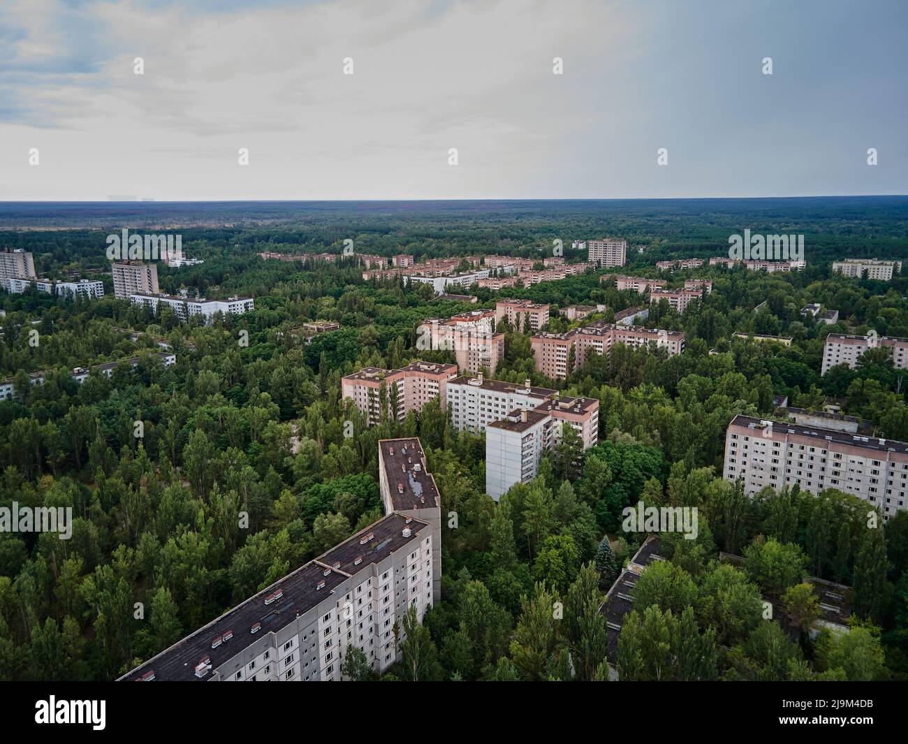 Aerial view of Chernobyl Ukraine exclusion zone Zone of high ...