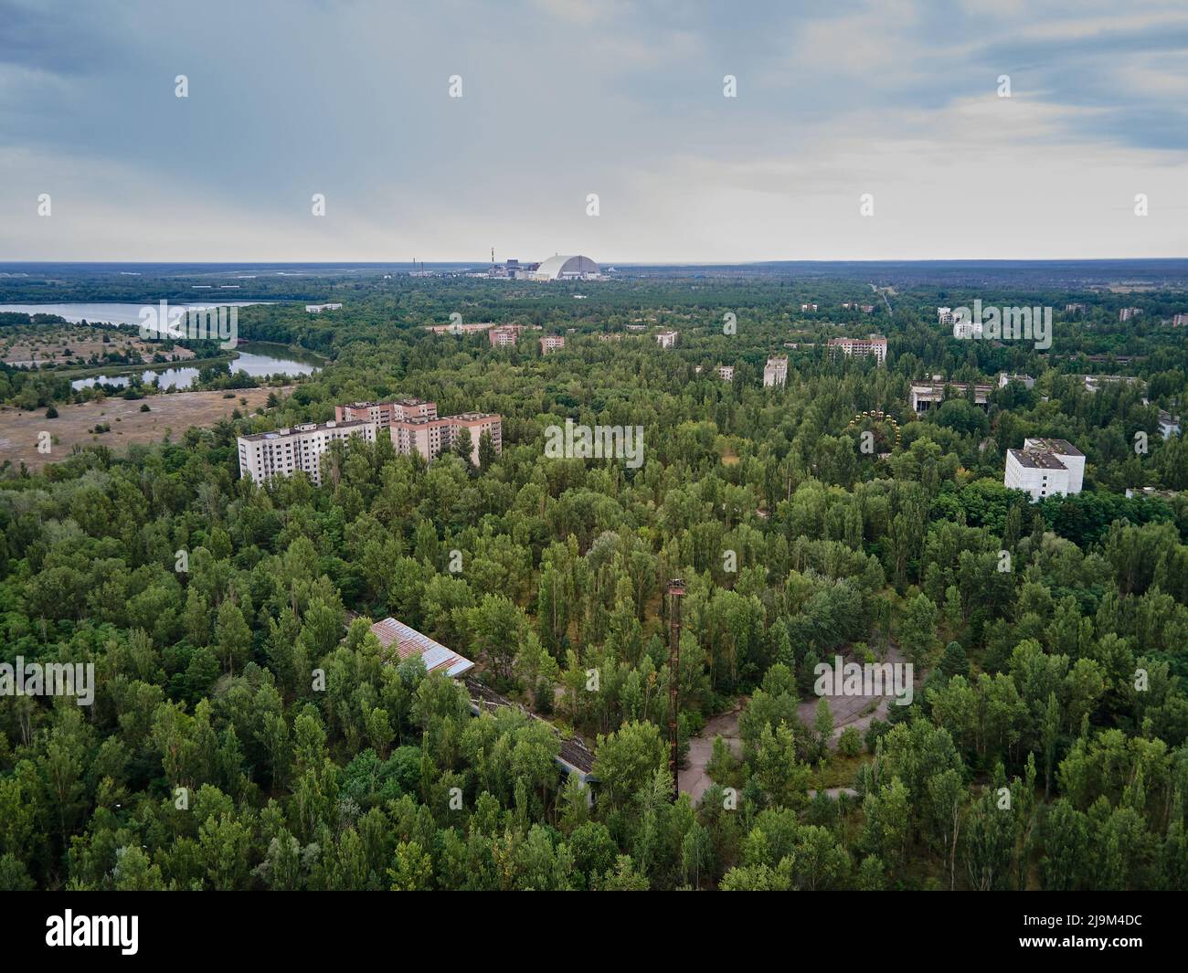 Aerial view of Chernobyl Ukraine exclusion zone Zone of high ...