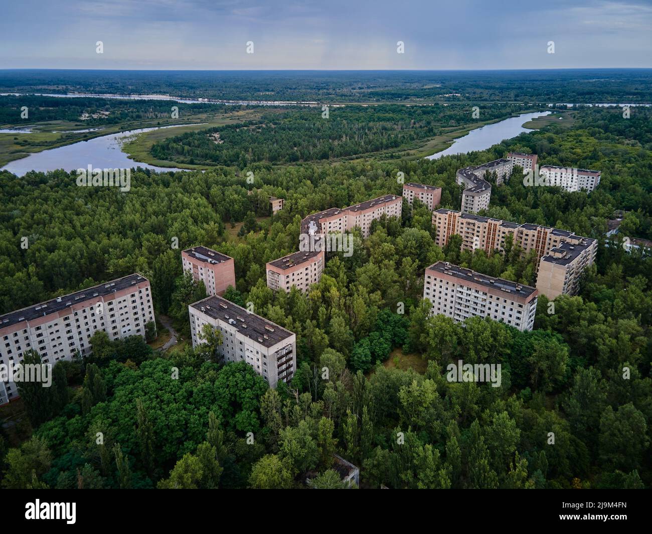 Aerial view of Chernobyl Ukraine exclusion zone Zone of high ...