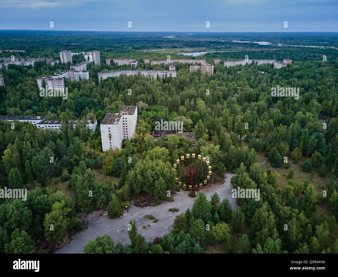 Aerial view of Chernobyl Ukraine exclusion zone Zone of high ...