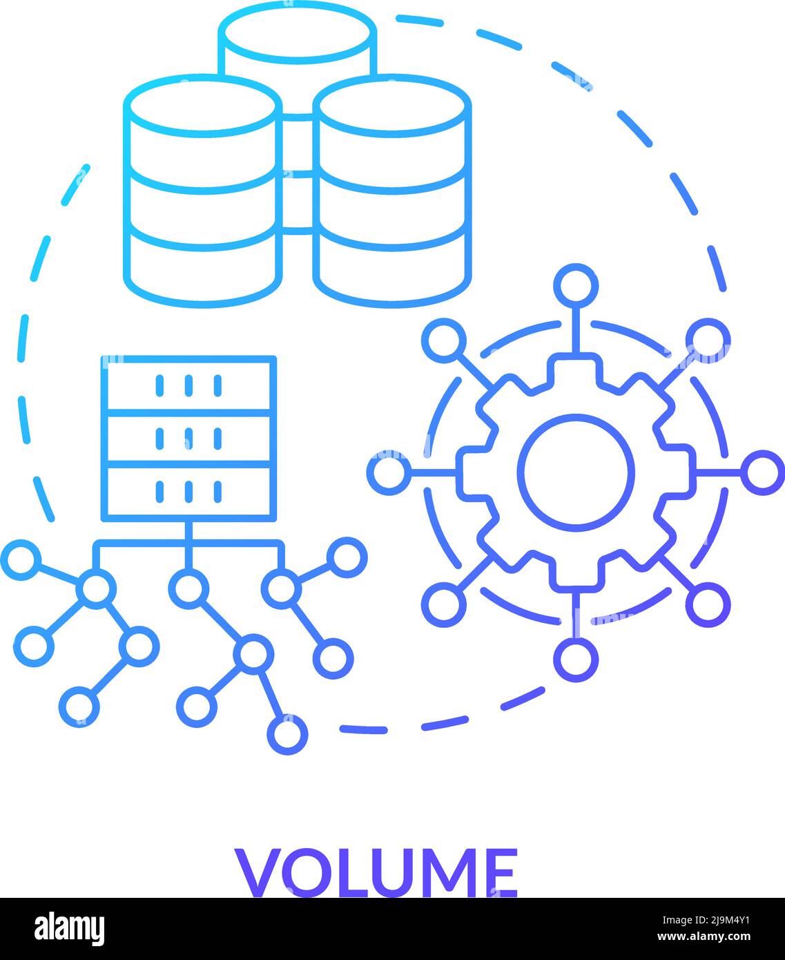 Volume blue gradient concept icon Stock Vector Image & Art - Alamy