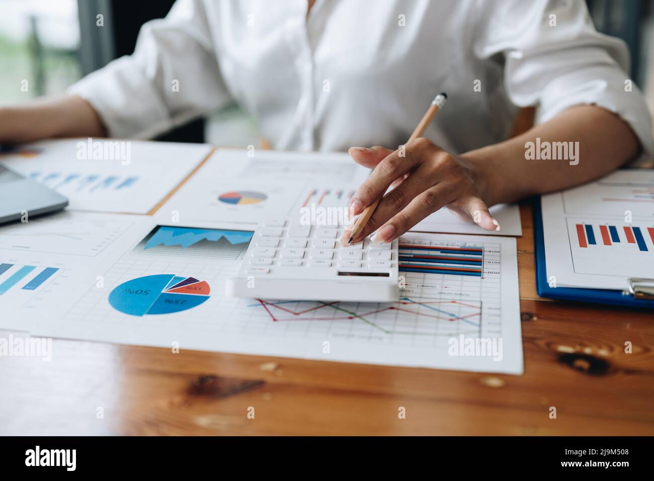 Female accountant banker making hi-res stock photography and images - Alamy