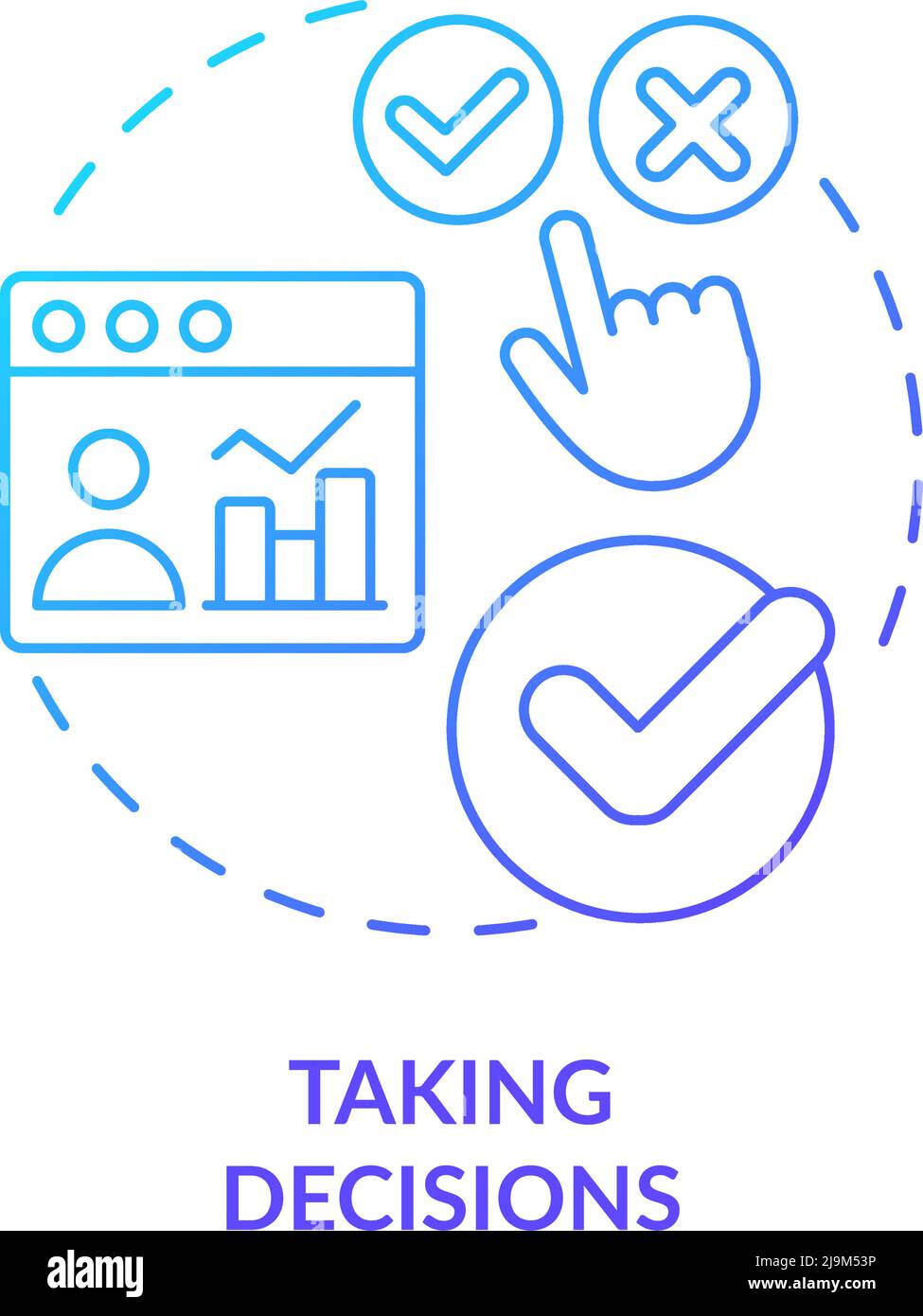 Decision making processing Stock Vector Images - Alamy